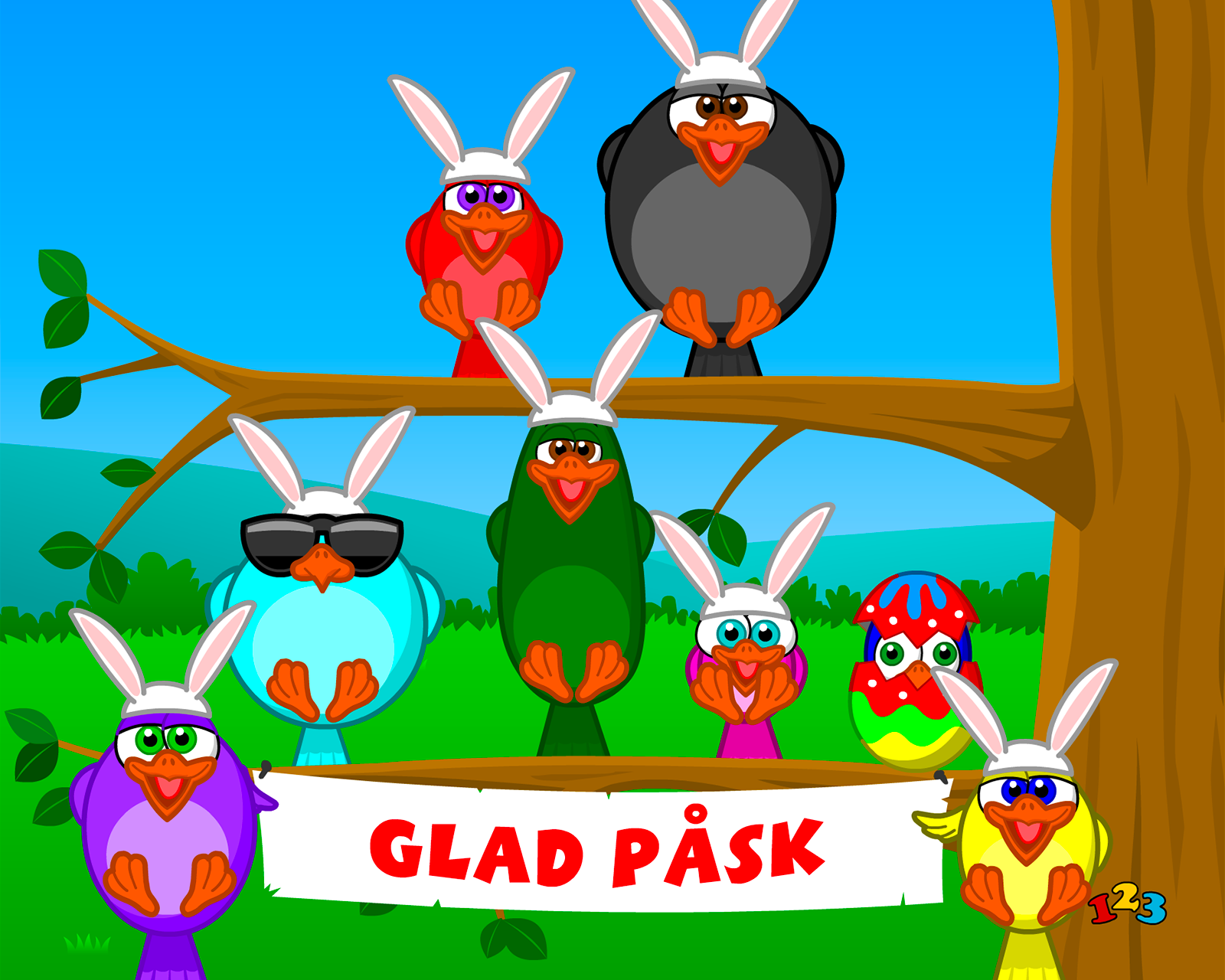 En påsksång - Påsk - gratis vykort fråm 123kort.se