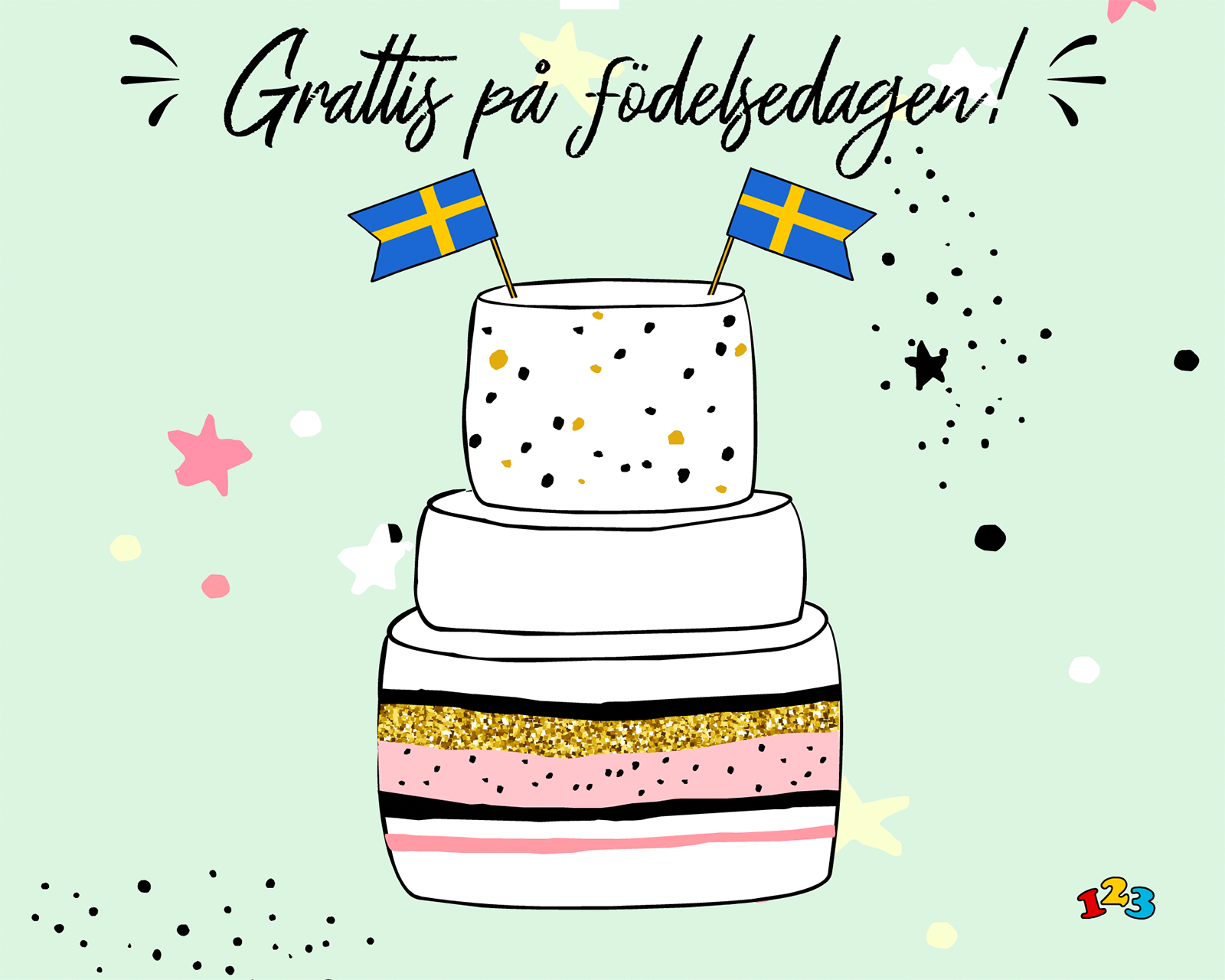 Söta födelsedagskort - gratis vykort från 123kort